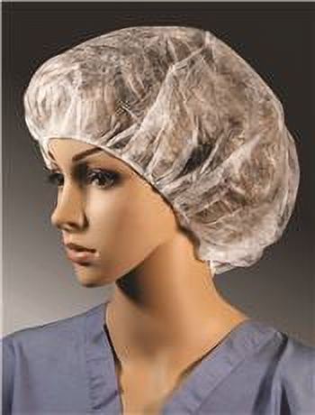 Cellucap Bouffant Cap, Polypropylene, 18 in Dia., White, S, 1000 PK ...