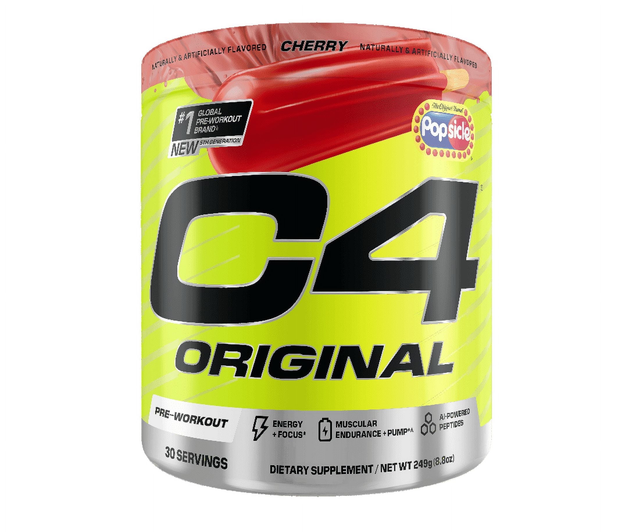 C4 Original Pre-Workout Powder, Cherry Popsicle Flavor, 30 Servings - Walmart.com