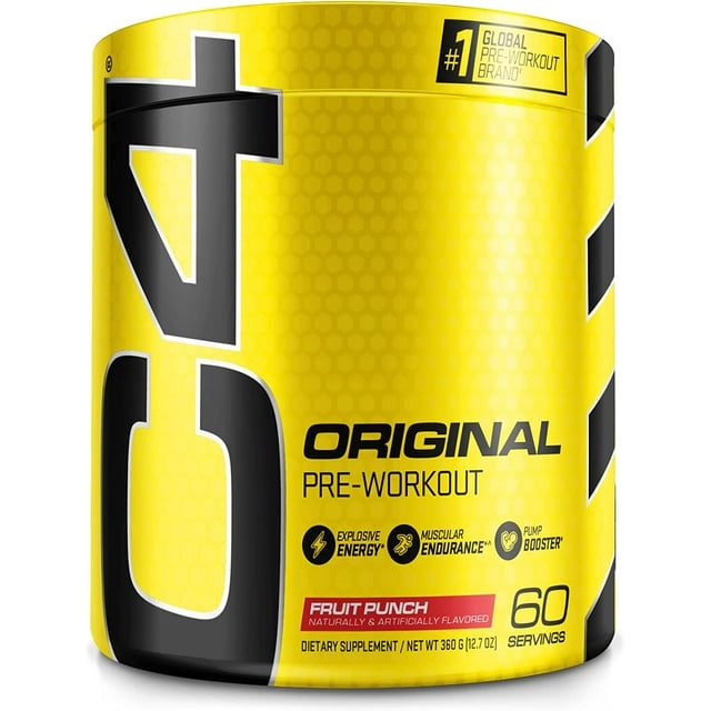 Cellucor C4 Original Preworkout Powder, Zero Sugar, Fruit Punch Flavor ...