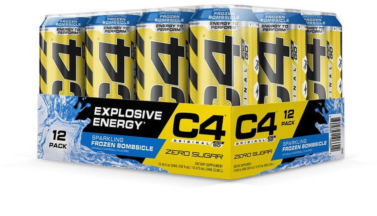 C4 Pre Workout Sport Beverage 16oz Frozen Bombsicle Energy Drink
