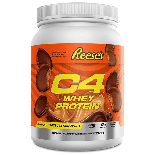 C4 Pro Whey Protein Powder, Reese's Peanut Butter Cup Flavor, 25g of ...