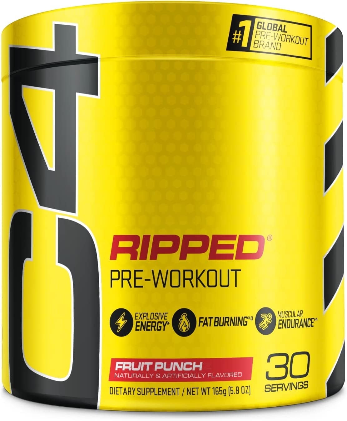 Cellucor - C4 Ripped Pre Workout Energy Drink, Fruit Punch, 30 Servings ...