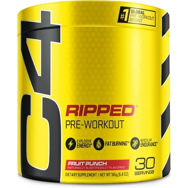 C4 Ripped Sport Pre Workout Powder Arctic Snow Cone - NSF Certified Fat ...