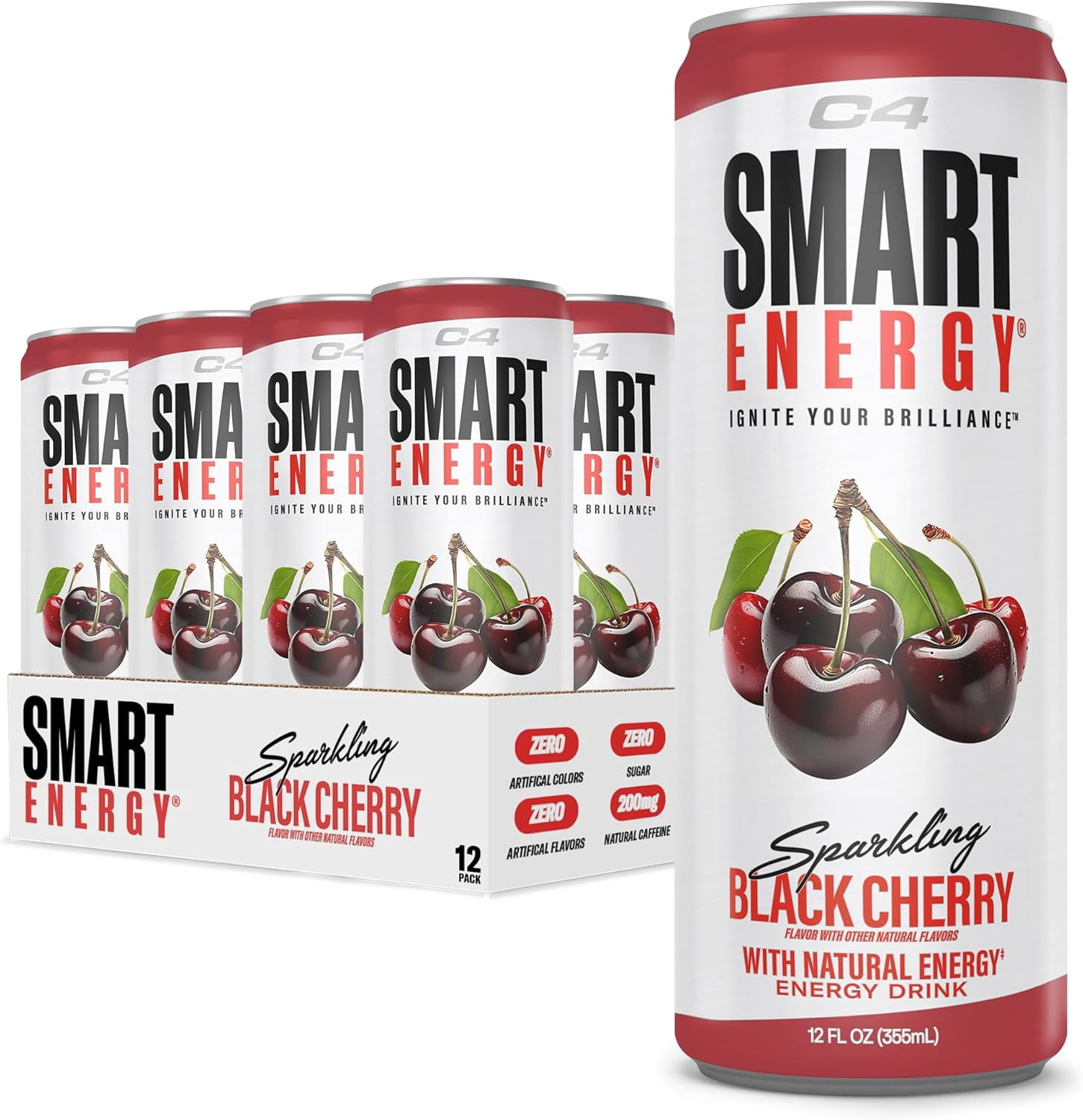 C4 Energy, Smart Energy Drink, Black Cherry Flavor, 12 oz can - Walmart.com