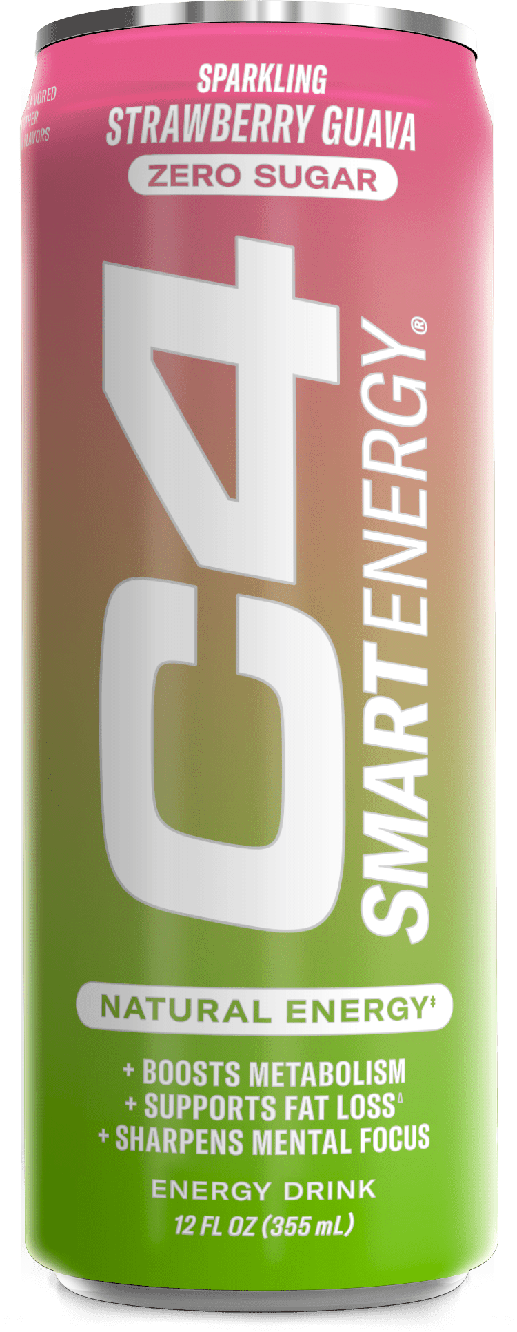 Cellucor C4 Smart Energy Drink, Sparkling Strawberry Guava, 12oz, 1 Can - Walmart.com