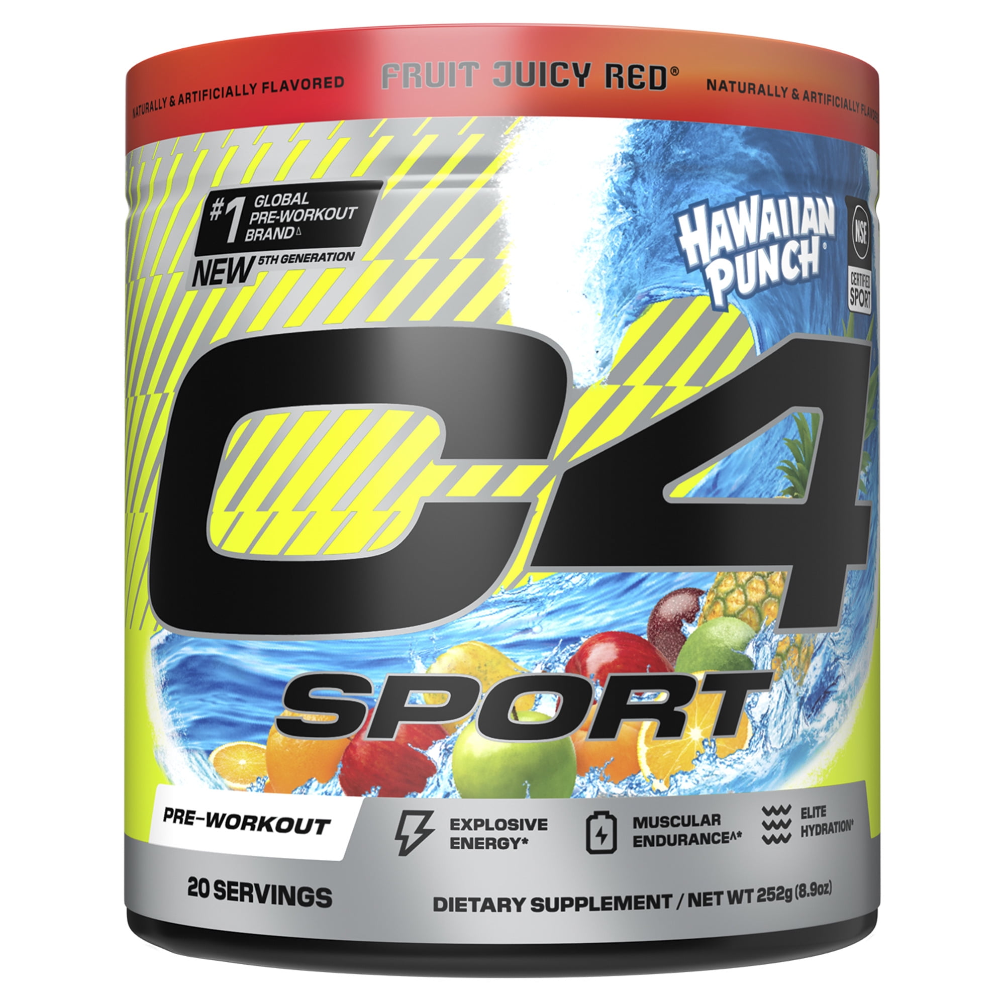 Cellucor C4 Sport Pre-Workout Powder, Hawaiian Punch® Fruit Juicy Red ...