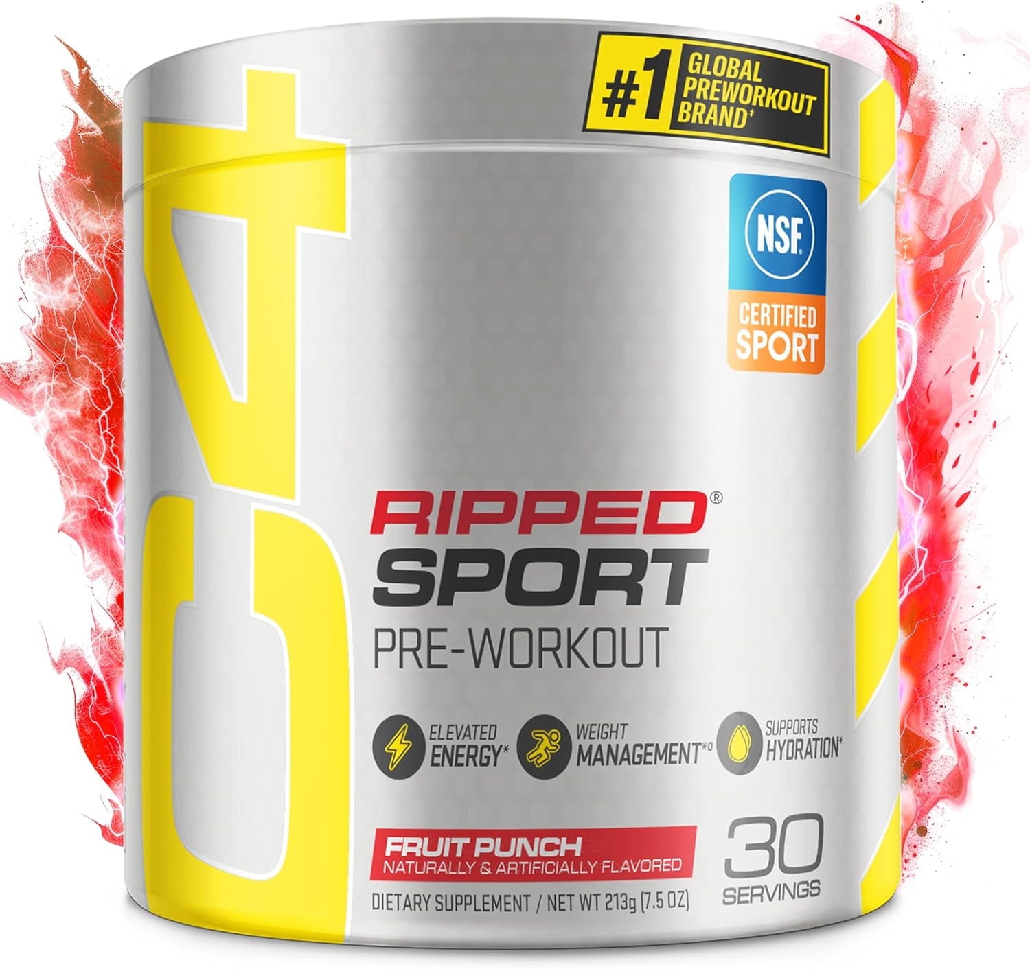 C4 Ripped Sport Pre Workout Powder - NSF Certified, Sugar Free, 135mg ...