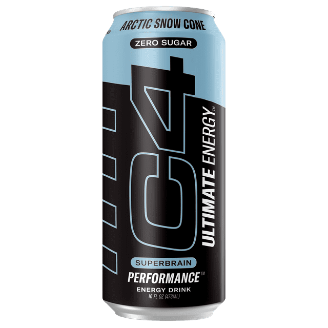 Cellucor C4 Ultimate Energy Drink, Arctic Snow Cone, 16 oz Can for ...