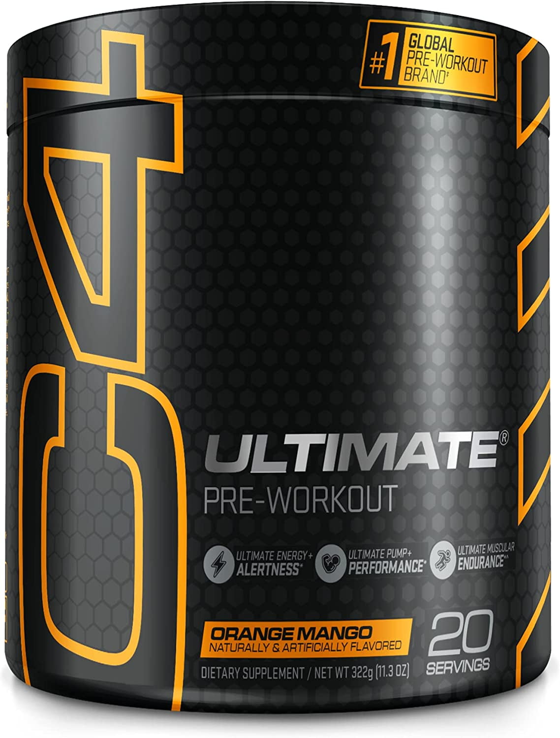 Cellucor C4 Ultimate Pre Workout Powder Orange Mango Energy Creatine