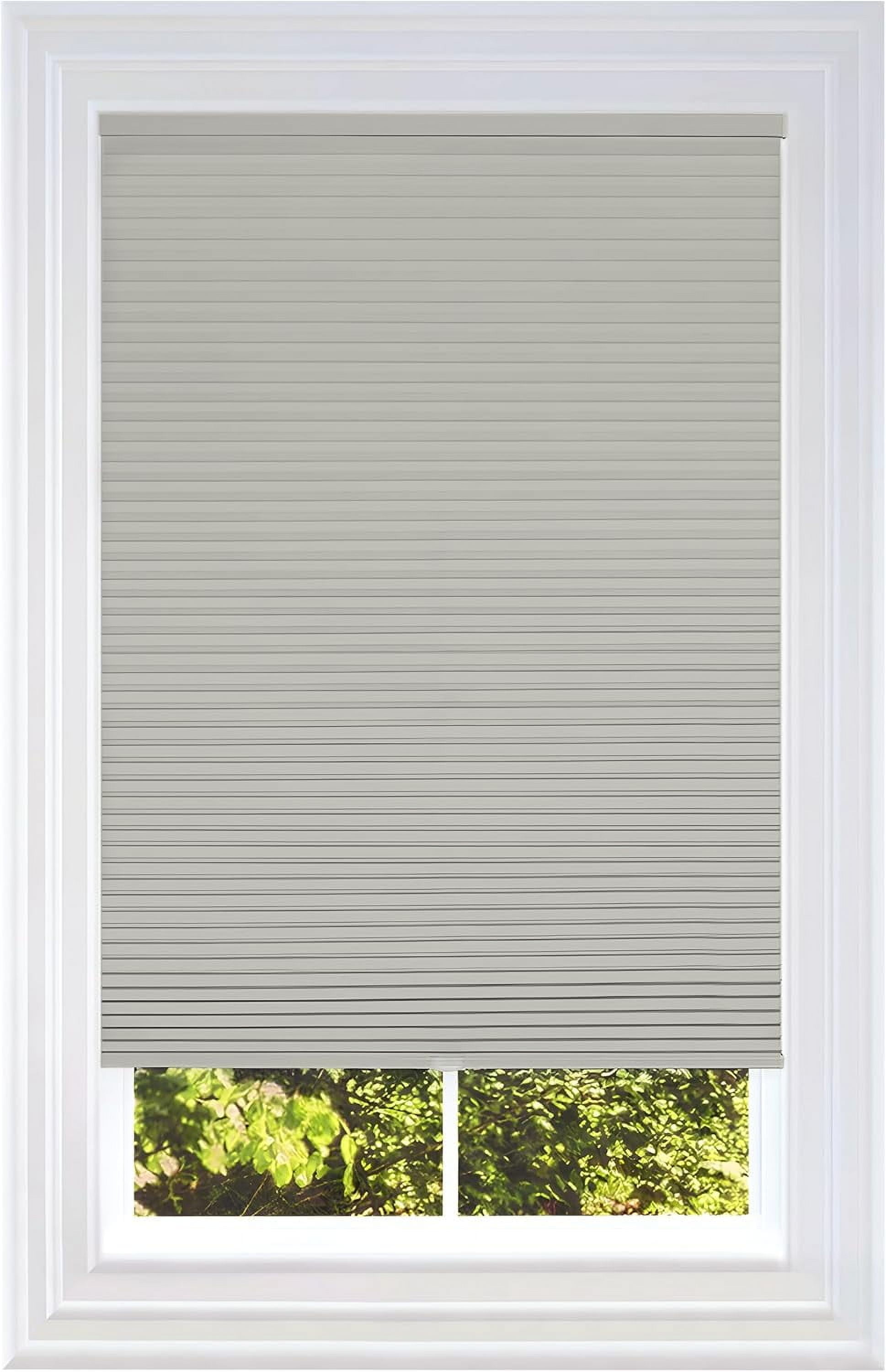 Cellular Cordless Shade, 9/16" Single Cell, Blackout, Misty Gray, Size ...