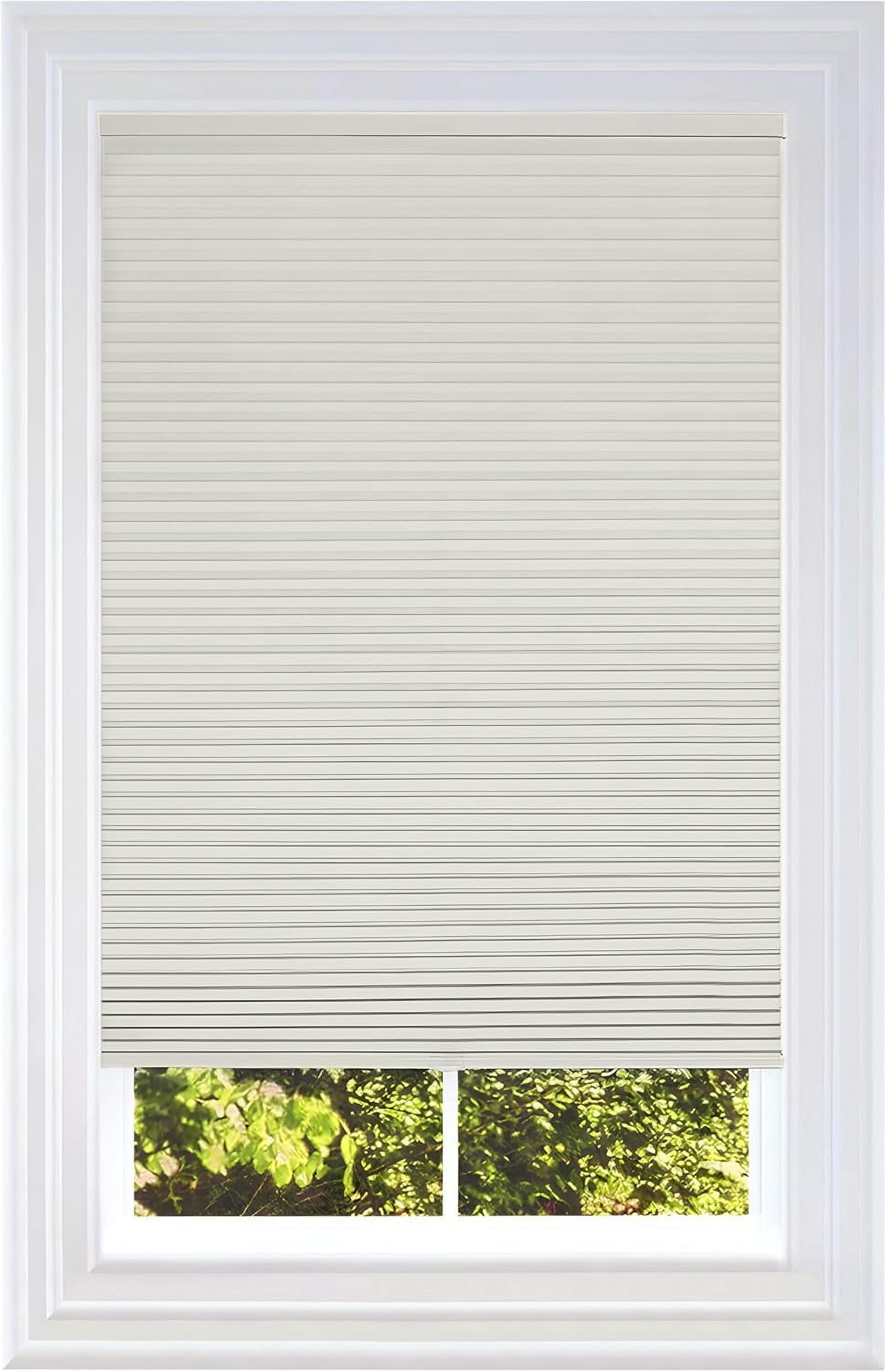 Cellular Cordless Shade, 9/16" Single Cell, Blackout, White , Size: 45. ...