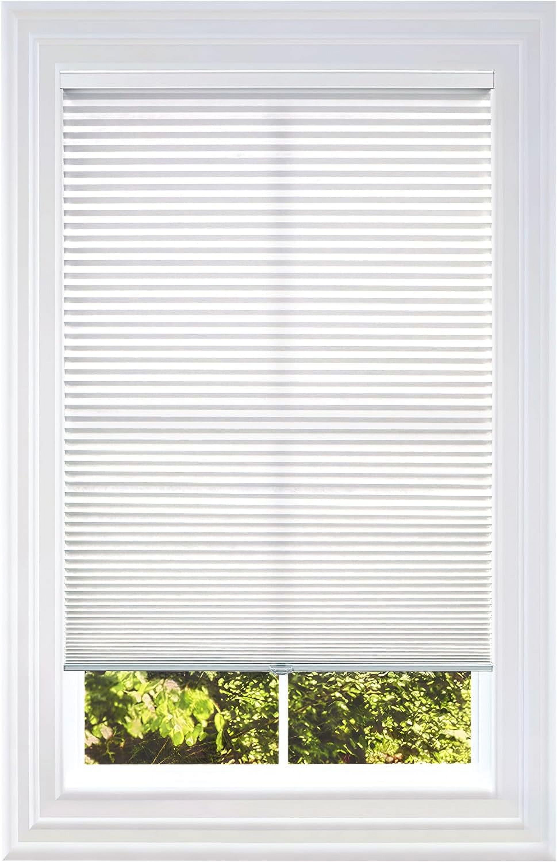 Cellular Honeycomb Cordless Shade, 9/16" Single Cell, Light Filtering ...
