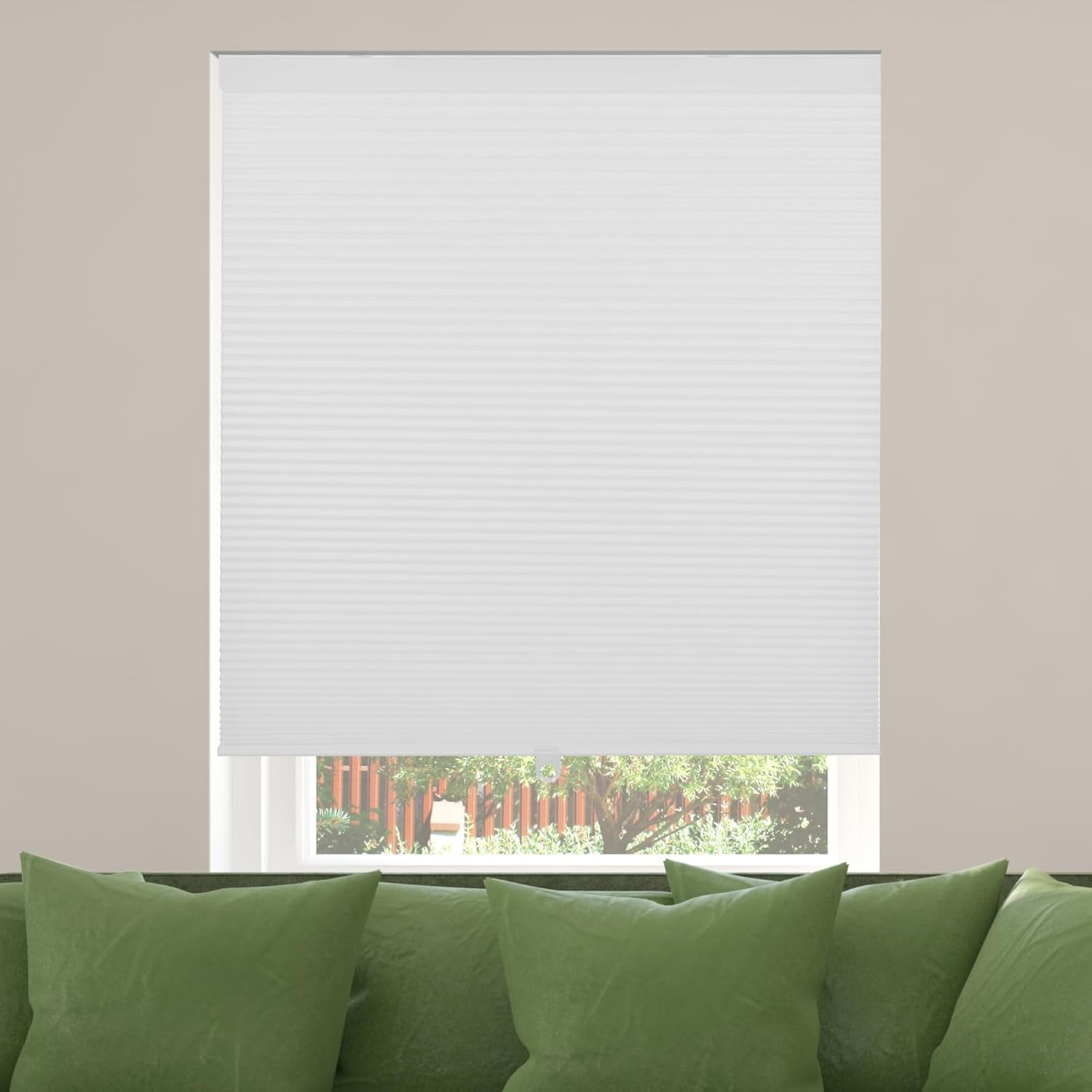 Cellular Shades, Blackout - 34.5" Width x 60" Height, Blackout White ...