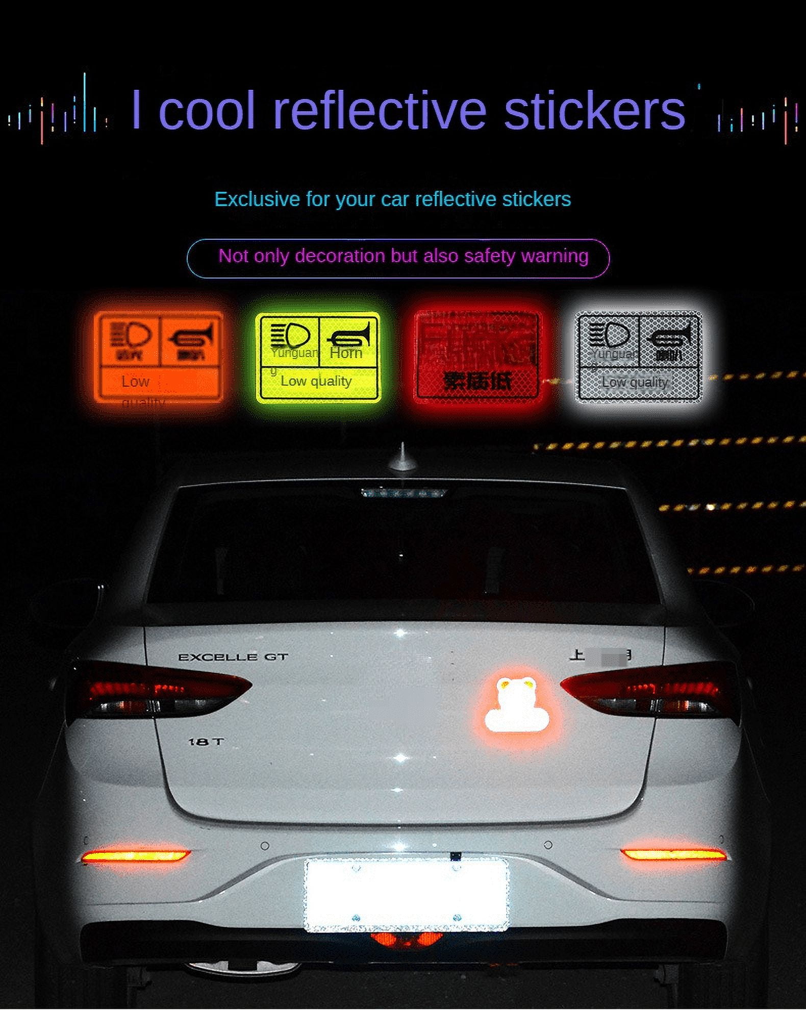 Cellular reflective stickers Bicycle stickers night reflective sign ...