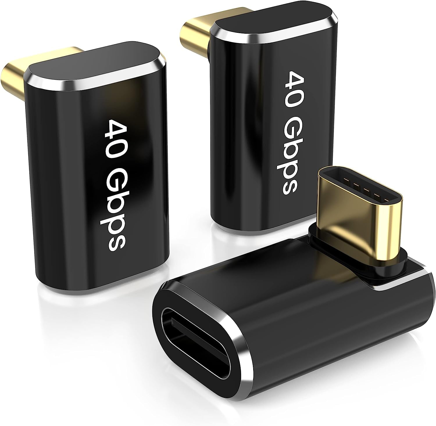 Cellularize USB C 90 Degree Adapter Right Angle (3 Pack) 40Gbps 240W ...