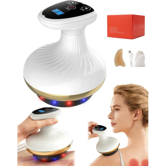 Cellulite Massager, 4-in-1 Suction Cupper with Red Light, Adjustable ...