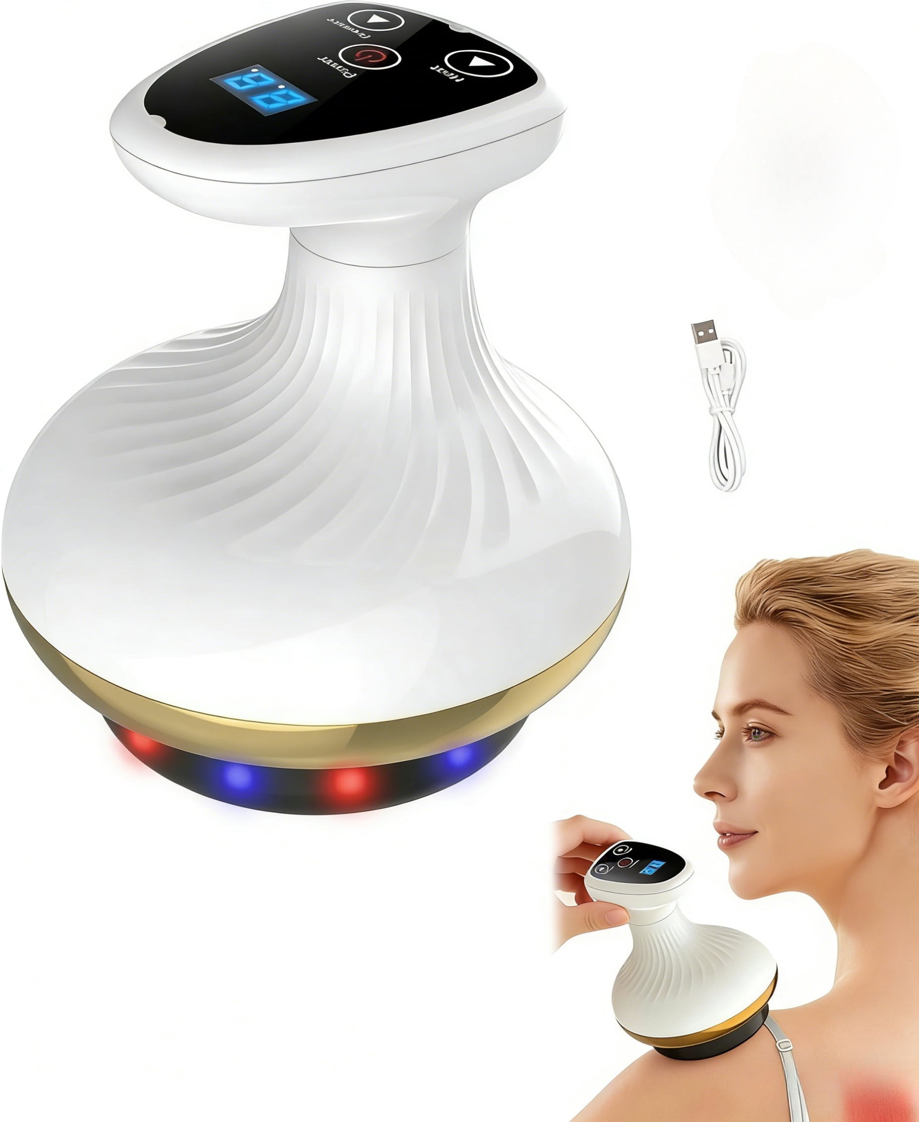 Cellulite Massager, Firmer, More Toned & Smoother Skin, 4-in-1 Anti ...