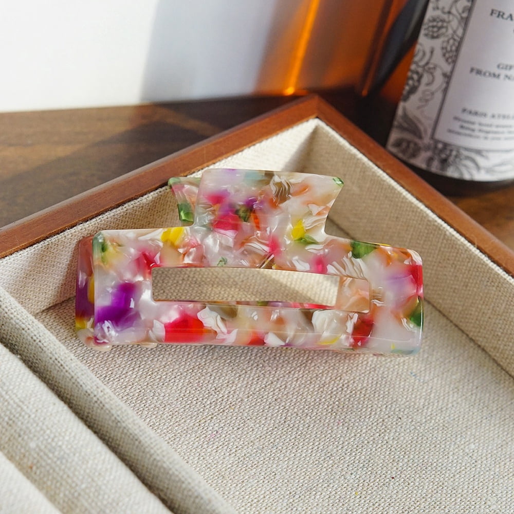 Cellulose Acetate(Resin) Claw Hair Clips Colorful 38x75mm - Walmart.com