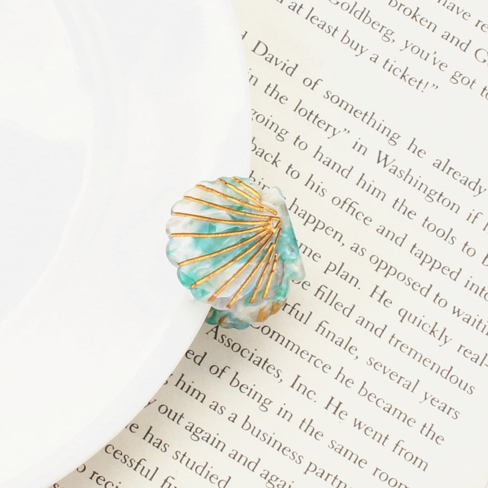 Cellulose Acetate(Resin) Shell Shape Hair Claw Clips Small Tortoise ...