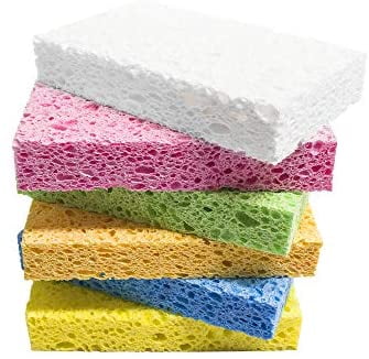 Cellulose Sponges,Heavy Duty Scrub Kitchen Sponge,Clean Tough Messes ...