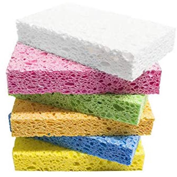 Cellulose Sponges,Heavy Duty Scrub Kitchen Sponge,Clean Tough Messes ...