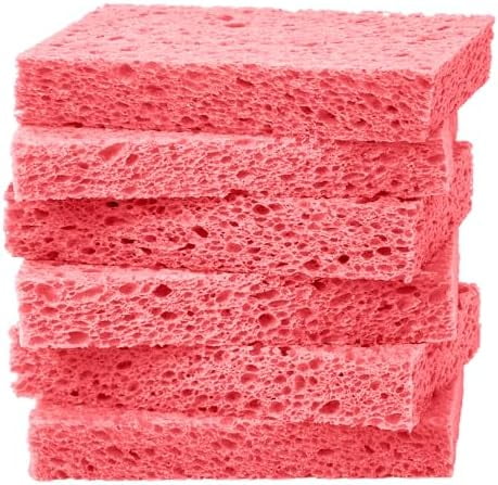 Cellulose Sponges,Heavy Duty Scrub Kitchen Sponge,Clean Tough Messes ...