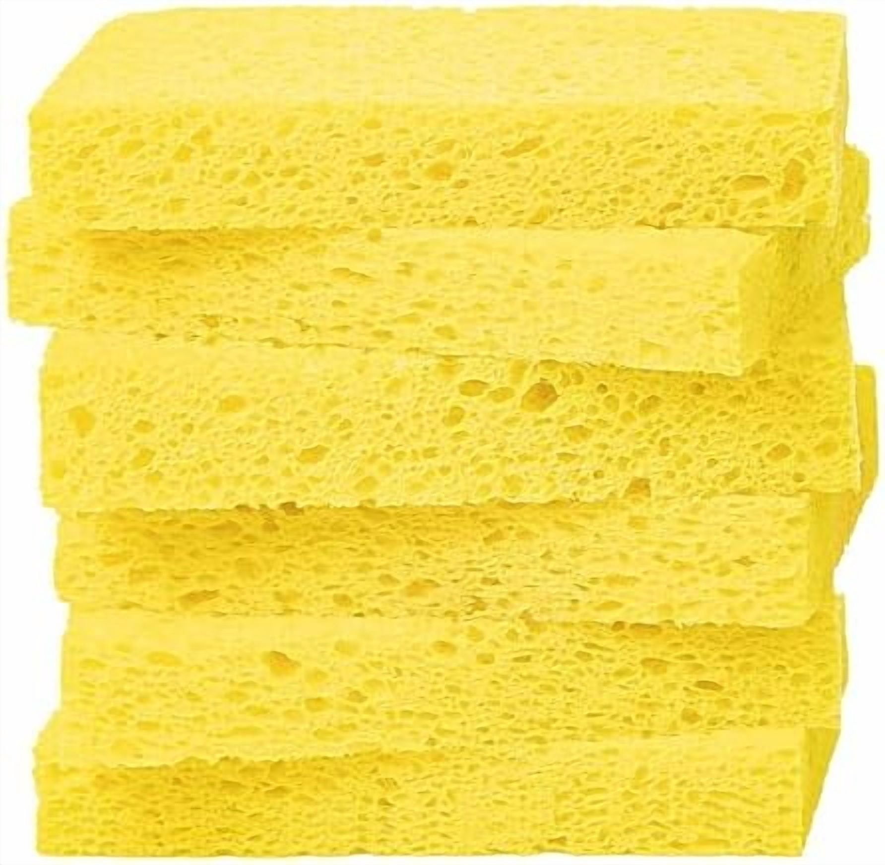 Cellulose Sponges,Heavy Duty Scrub Kitchen Sponge,Clean Tough Messes ...