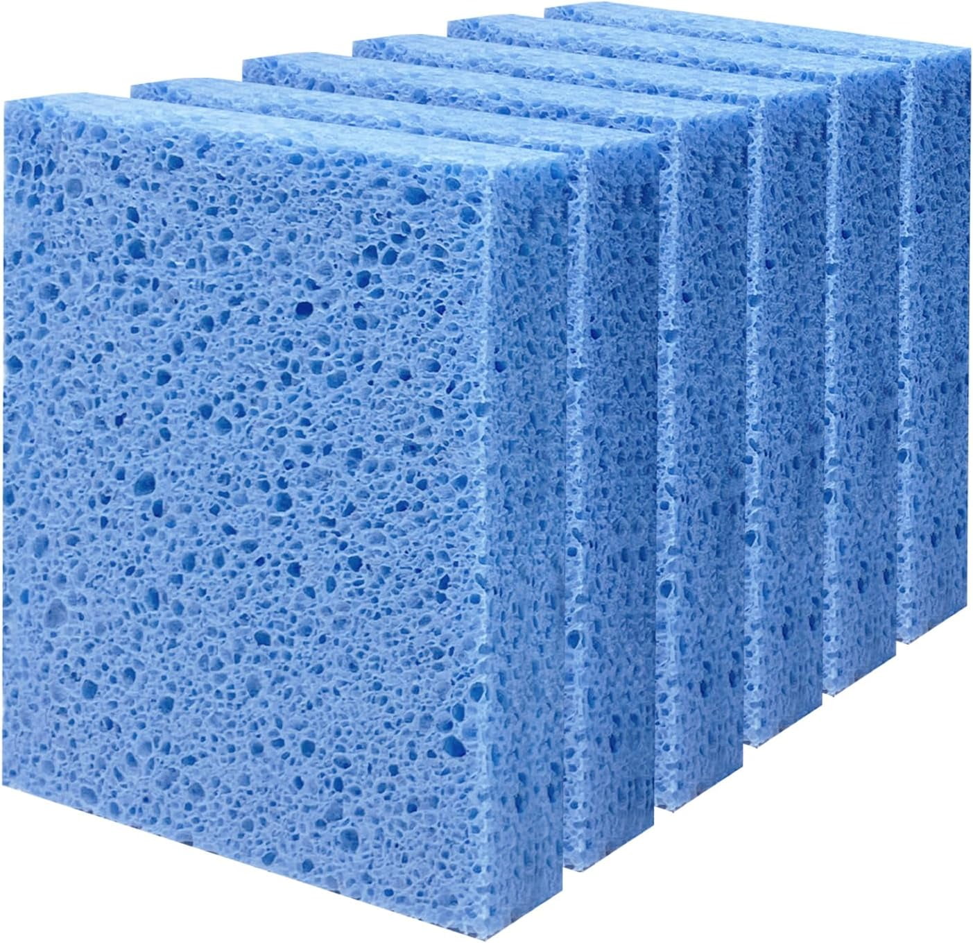Cellulose Sponges, Large Size 4" x 6" x 1" - Heavy Duty Scrub Kitchen ...