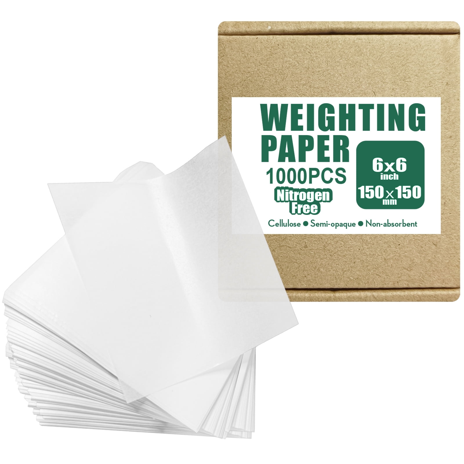 Cellulose Weighing Paper Sheet,Smooth Weigh Paper, Nitrogen Free,Non ...