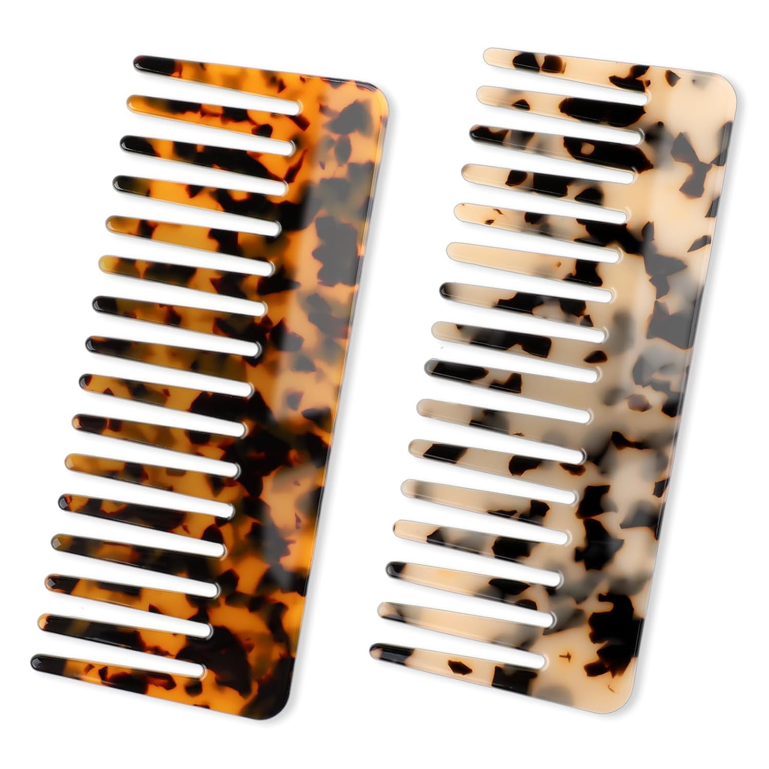 Cellulose Wide Tooth Comb, 6 Inches Large Detangling Hair Combs Shower Comb Portable Travel ...