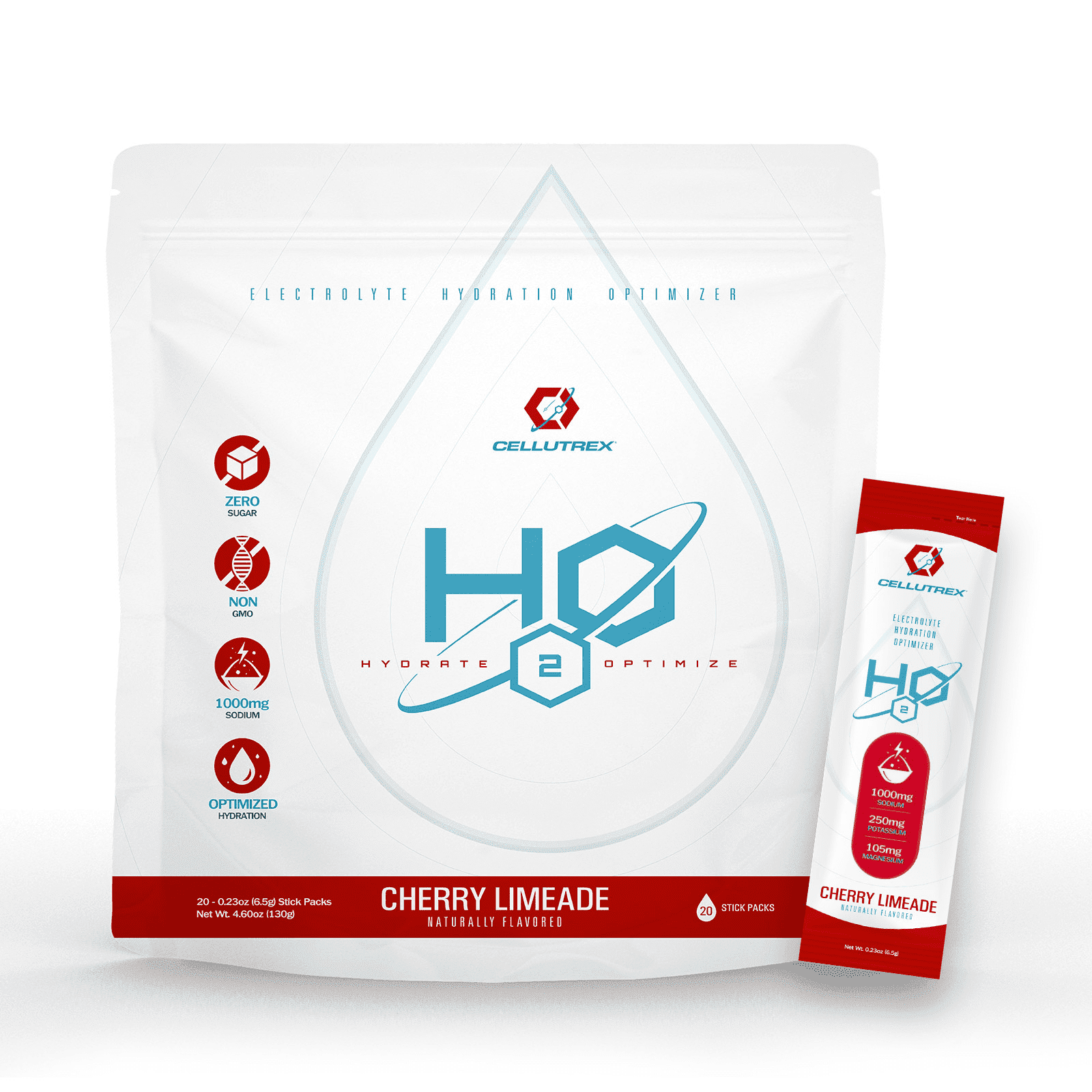 Cellutrex H2O Cherry Limeade Zero Sugar Hydration Packets, Additive ...