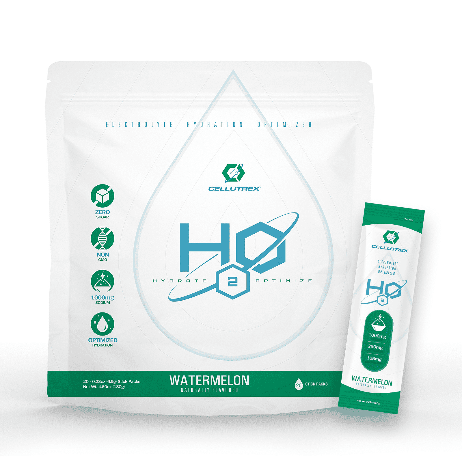 Cellutrex H2O Watermelon Zero Sugar Hydration Packets, Additive-Free ...
