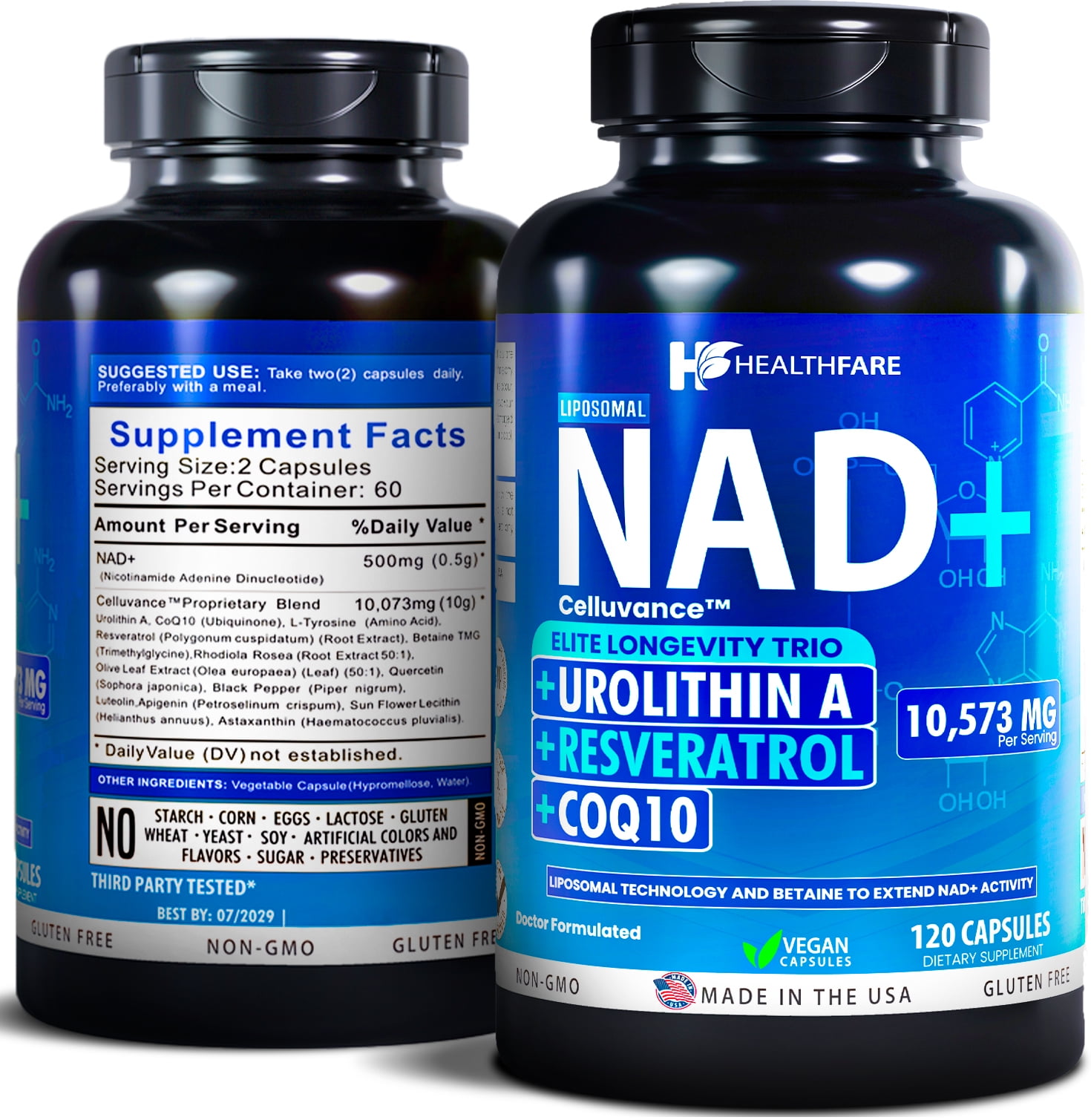 HealthFare Celluvance NAD Supplement – NMN Alternative Liposomal ...