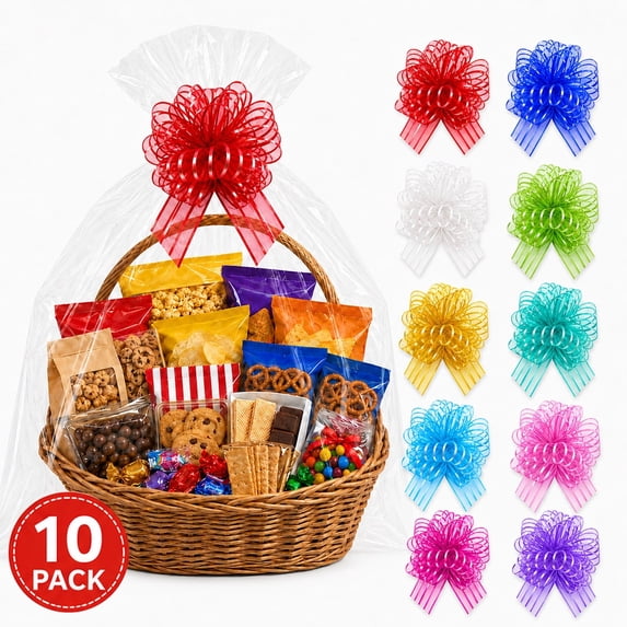 Celophane Gift Bags Clear for Baskets Large Thicker Clear Gift Basket ...