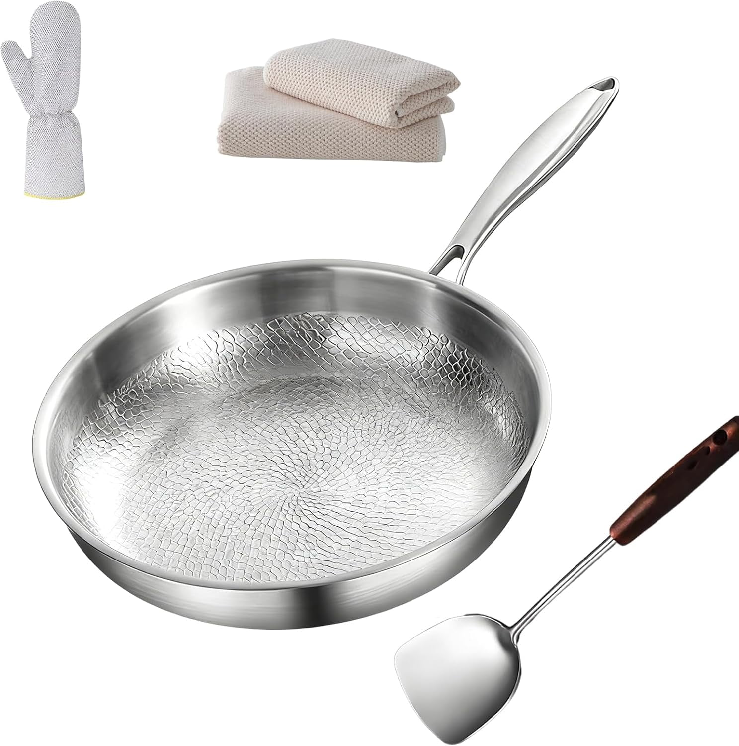 Celoplix Titanium Hammered Pan, 2026 New Non-Stick Titanium Frying Pan ...