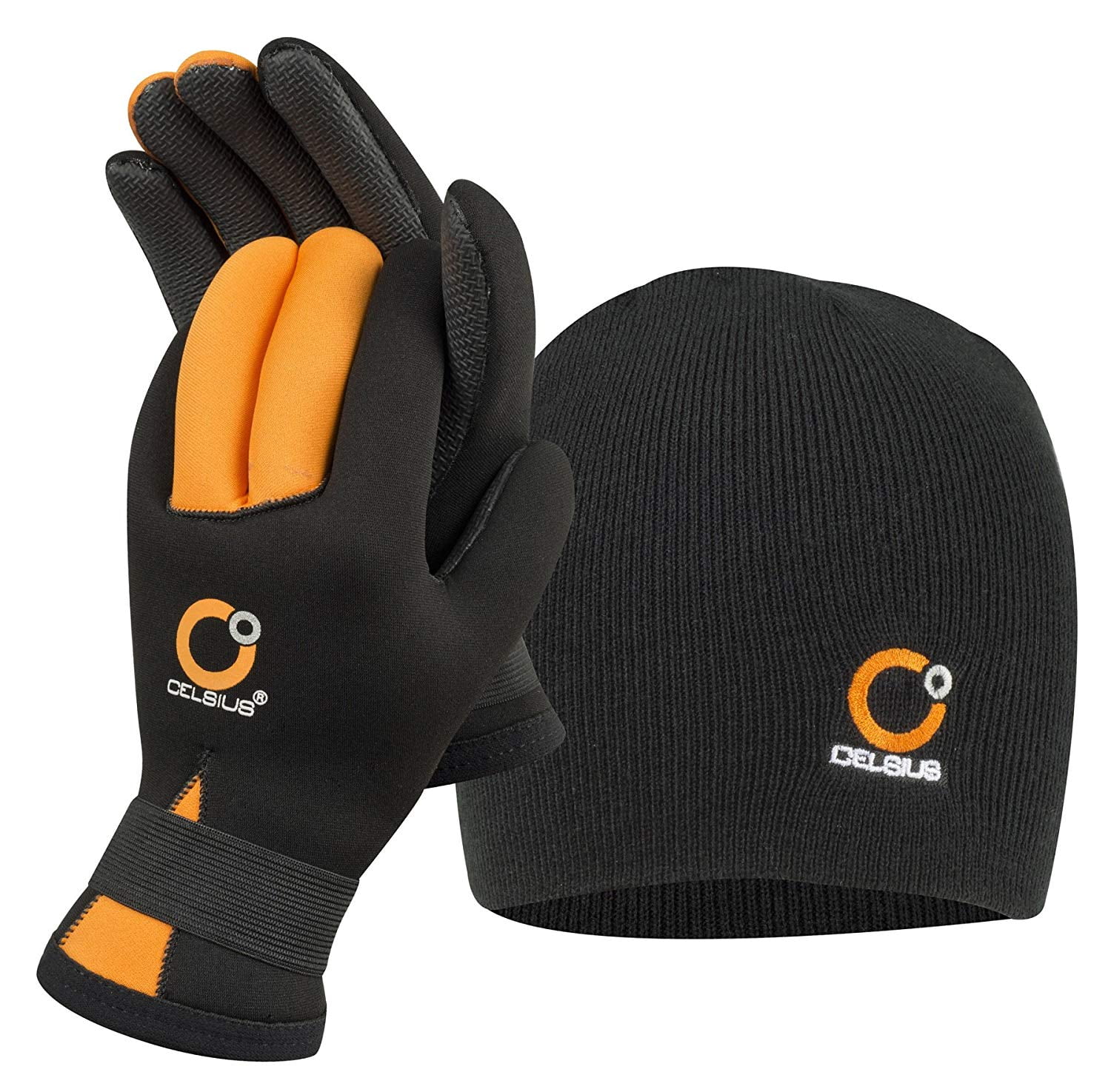 Celsius Deluxe Neoprene Waterproof Adjustable Glove w/ Hat Combo ...