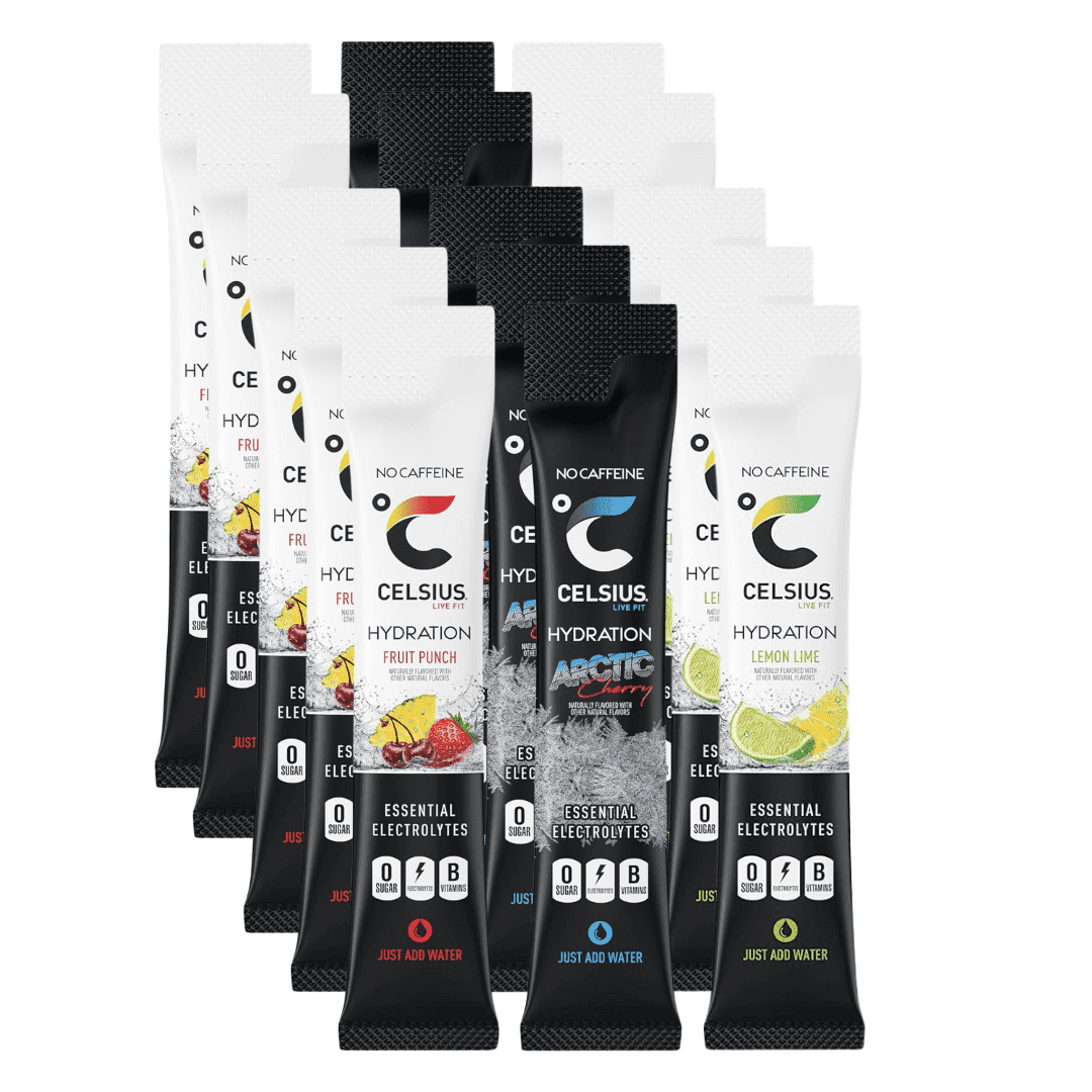 Celsius Electrolyte Hydration Variety Packets, Fruit Punch, Arctic ...