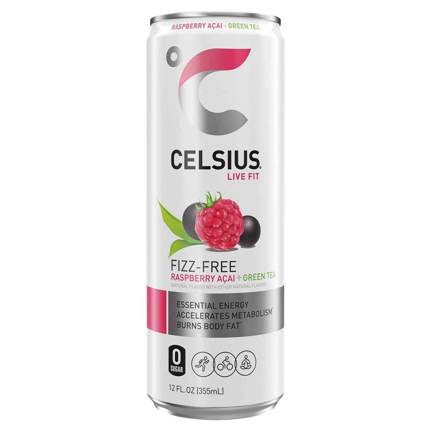 Celsius Energy Ready To Drink Raspberry Acai Green Tea, 12 Fl. Oz. Package May Vary - Walmart.com