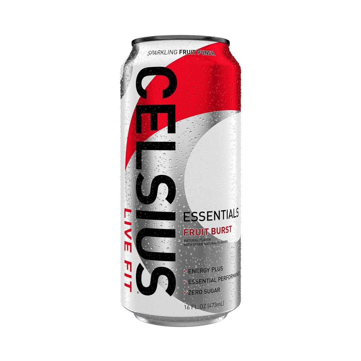 Celsius Essentials Rush Punch Fruit Burst Sparkling Functional Energy ...
