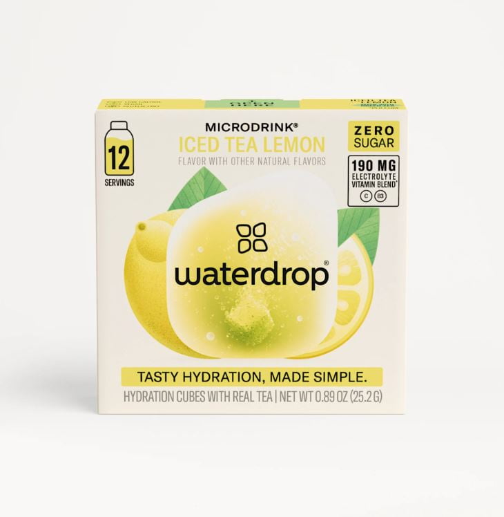 Waterdrop Cold Flavoured Lemon Green Tea Microdrink, Infused Water ...