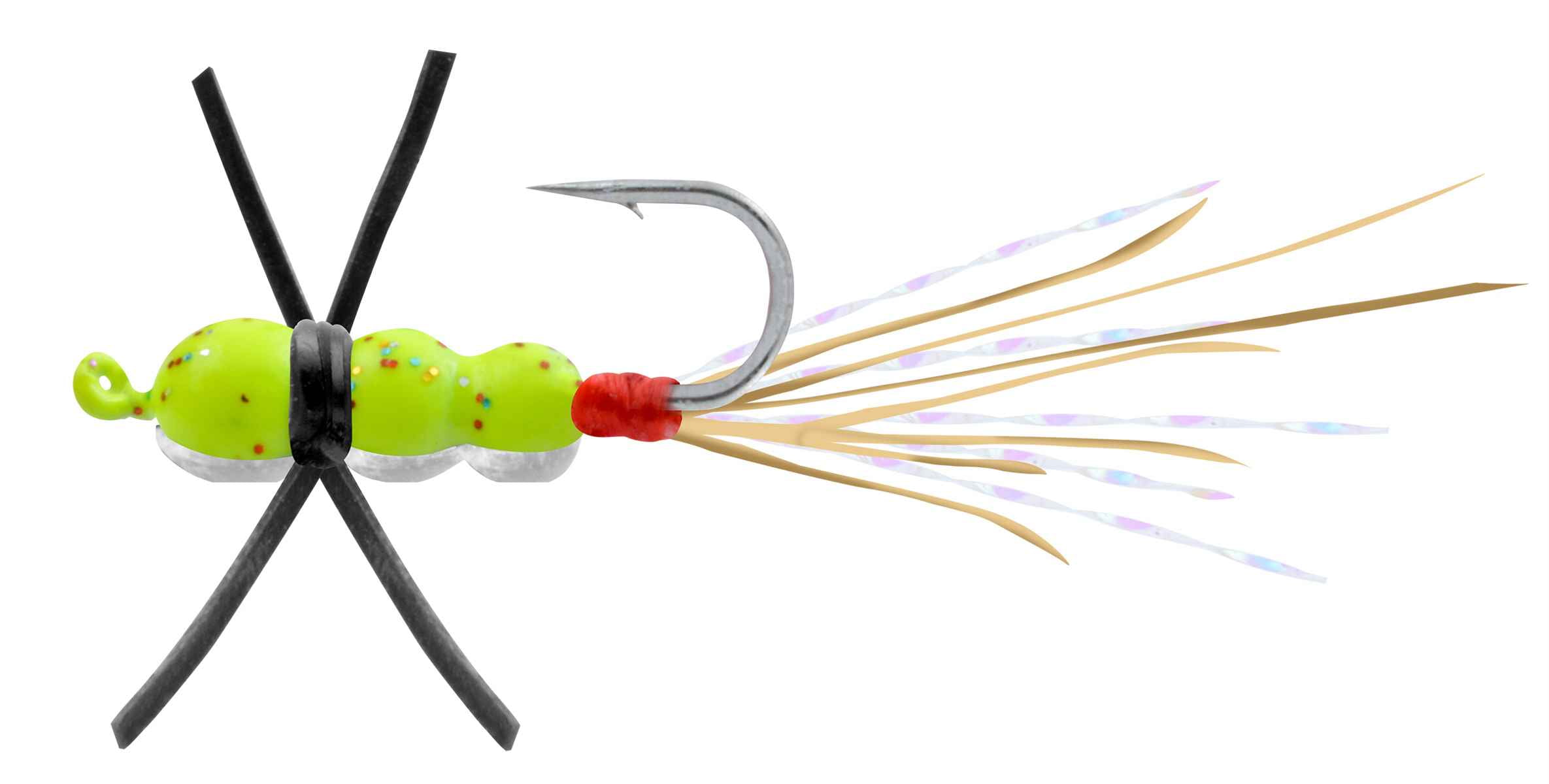 Celsius Lil Leggy Jig 1/26oz Chartreuse Tiger - Walmart.com