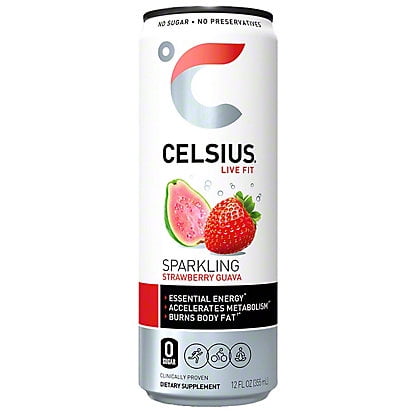 Celsius Sparkling Strawberry Guava Energy Drink, 12 fl oz - Walmart.com