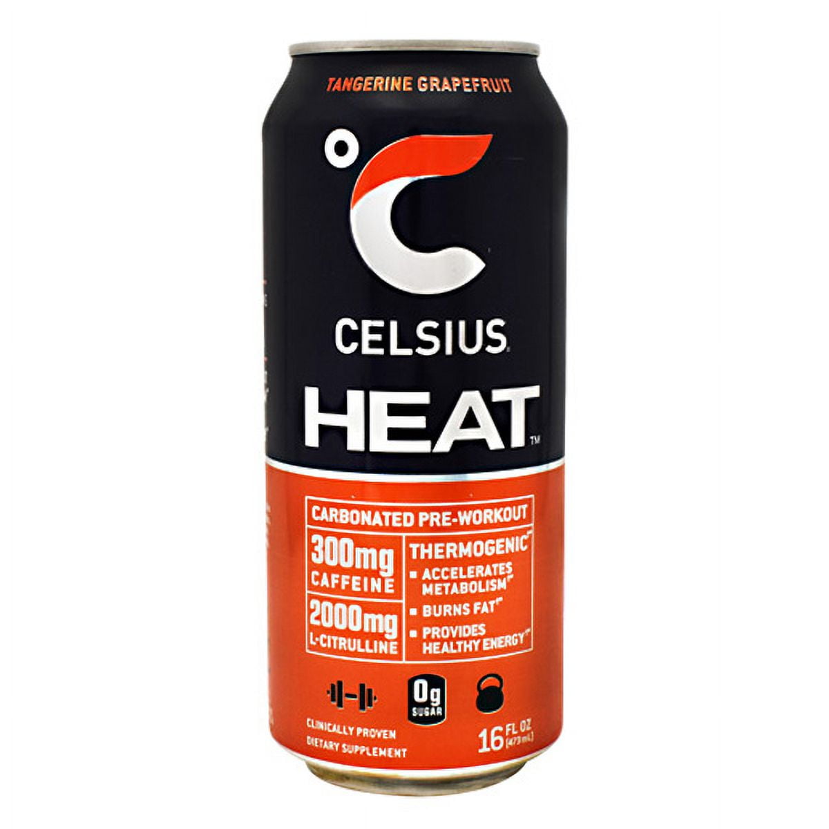 Celsius Tangerine Grapefruit Drink 16 oz Cans - Pack of 12 - Walmart.com