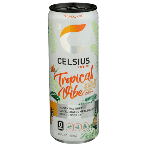 Celsius Tropical Vibe Sparkling Starfruit Pineapple Edition Energy ...