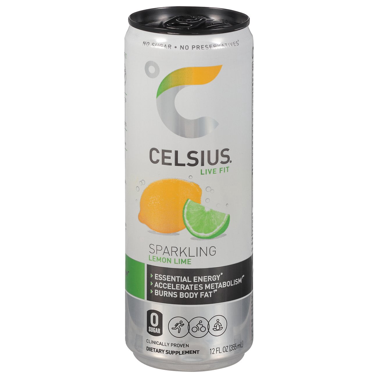 Celsius Zero Sugar Sparkling Energy Drink - Lemon Lime - 12 oz ...