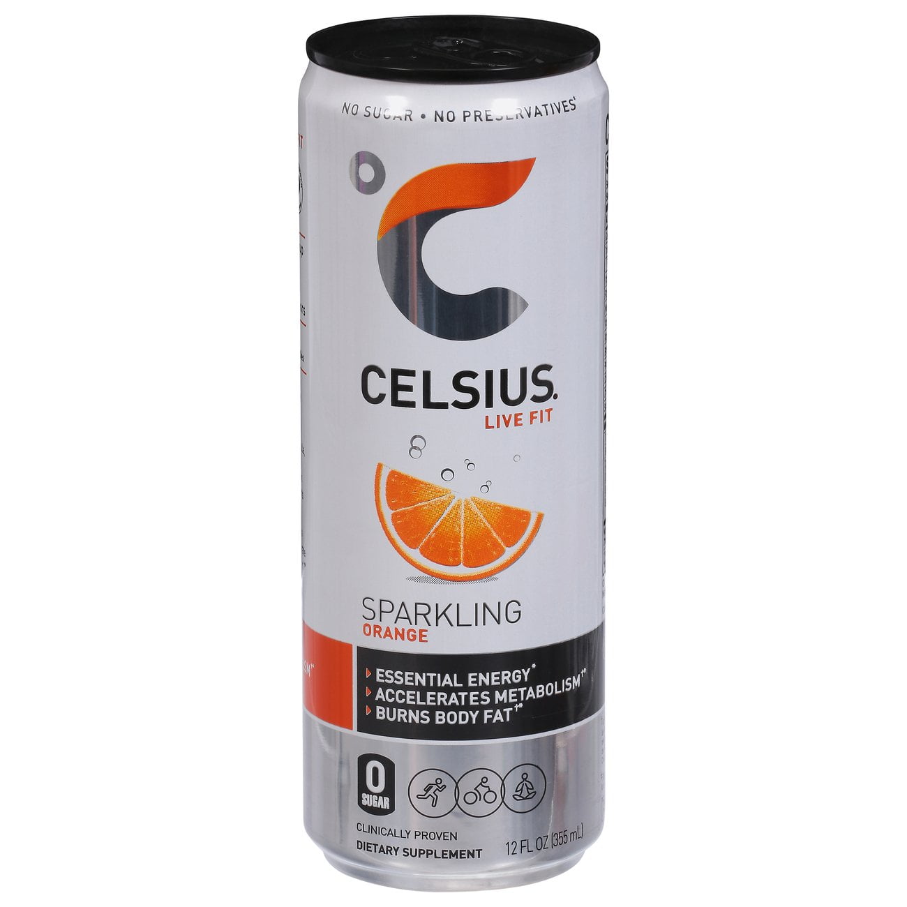 Celsius Zero Sugar Sparkling Energy Drink - Orange - 12 oz (Packaging ...