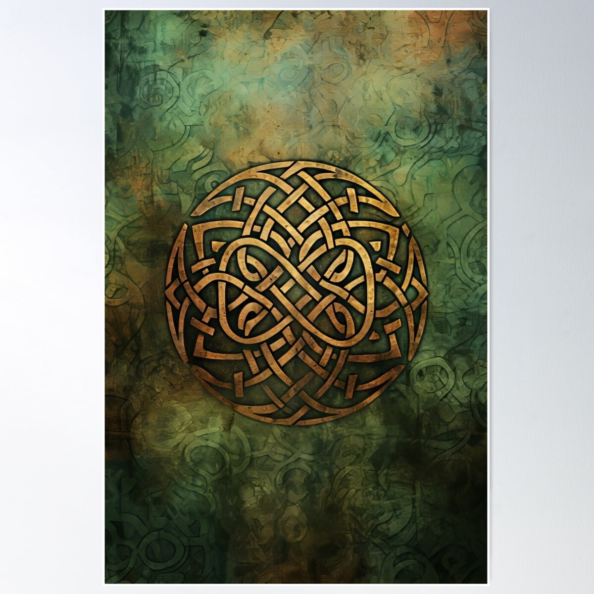 Celtic Artistry: Patina And Artisan Style Poster Wall Art, Modern Wall ...