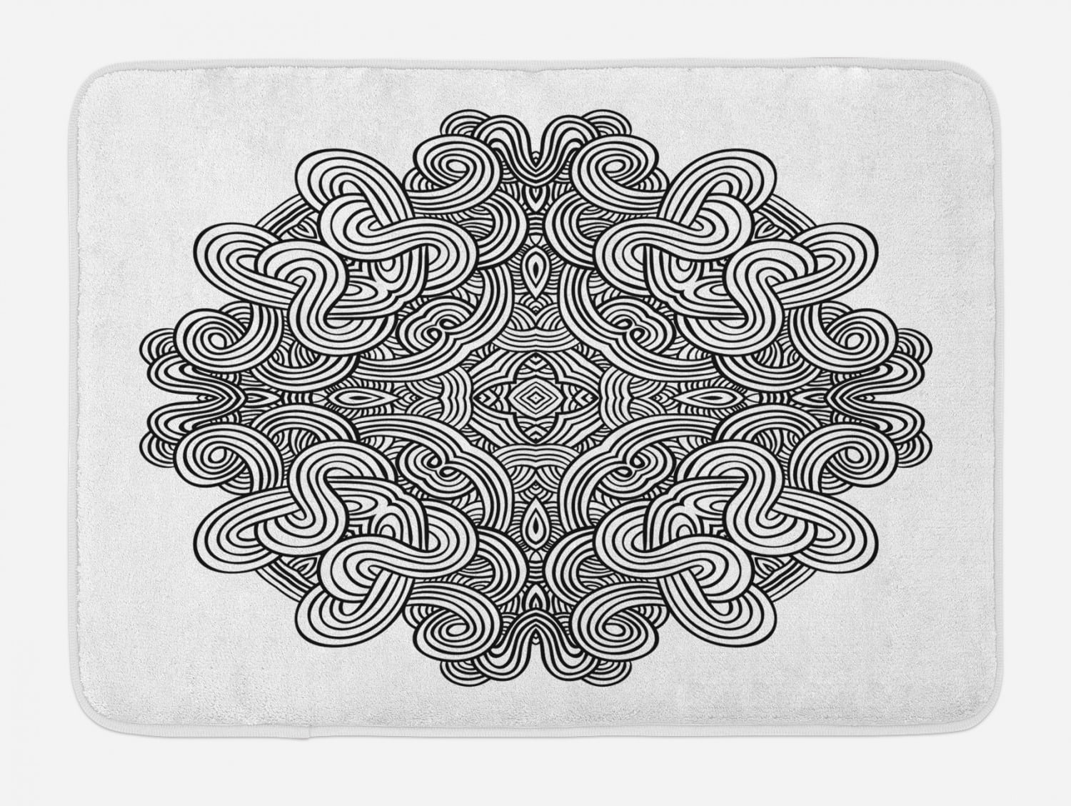 Celtic Bath Mat, Circular Macro Ancient Celtic Knot with Twisted ...