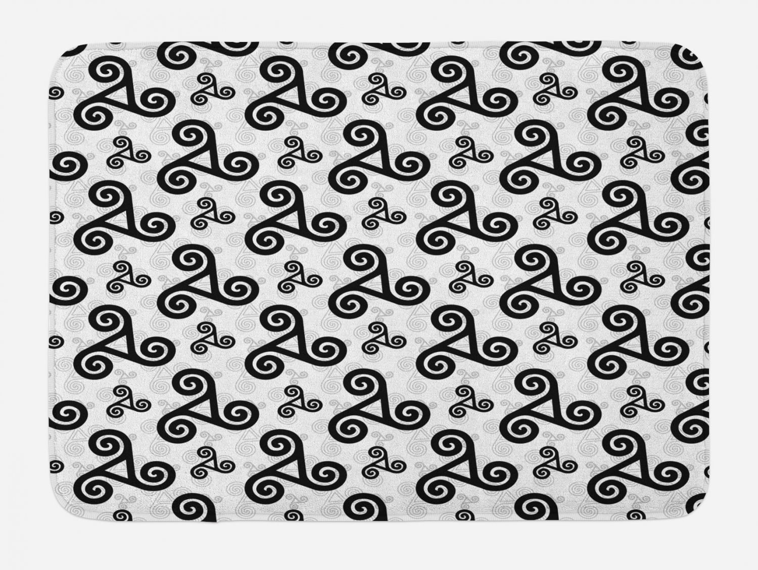 Celtic Bath Mat, Celtic Triskels Pattern with Three Interlocked Spirals ...
