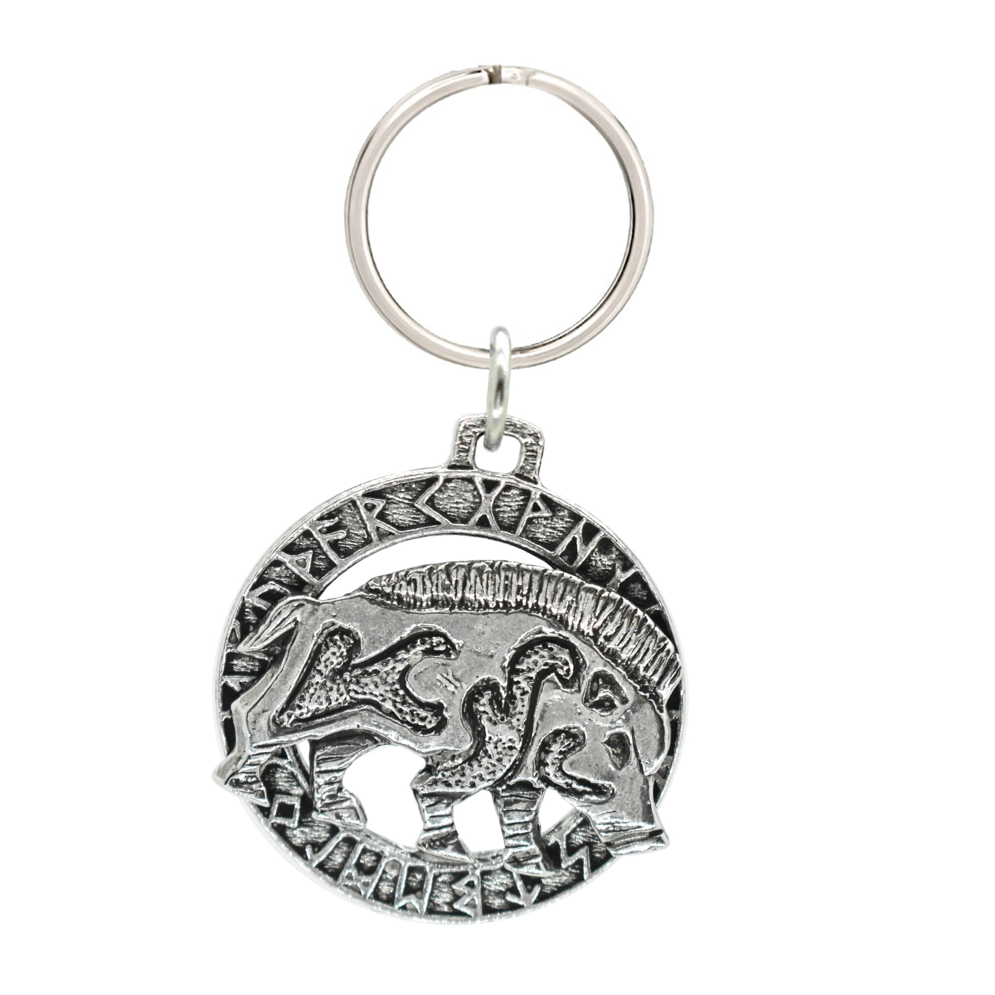 Celtic Boar, Gothic, Runes, Keychain, G004KC, Key Fob, Pewter, Fantasy ...